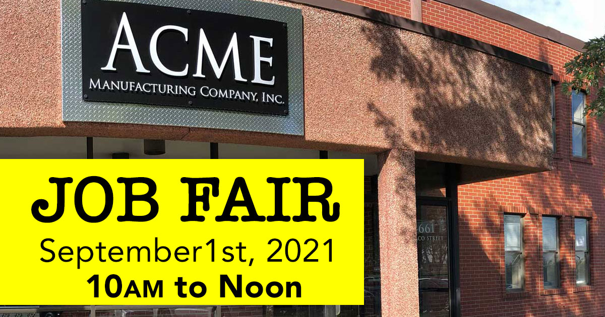 ACME MANUFACTURING to host Job Fair